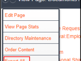 Exporting Page Content